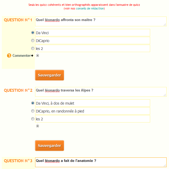 Comment créer un Quiz