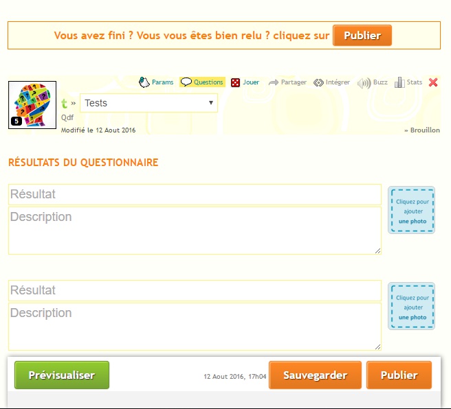 Comment créer un Quiz