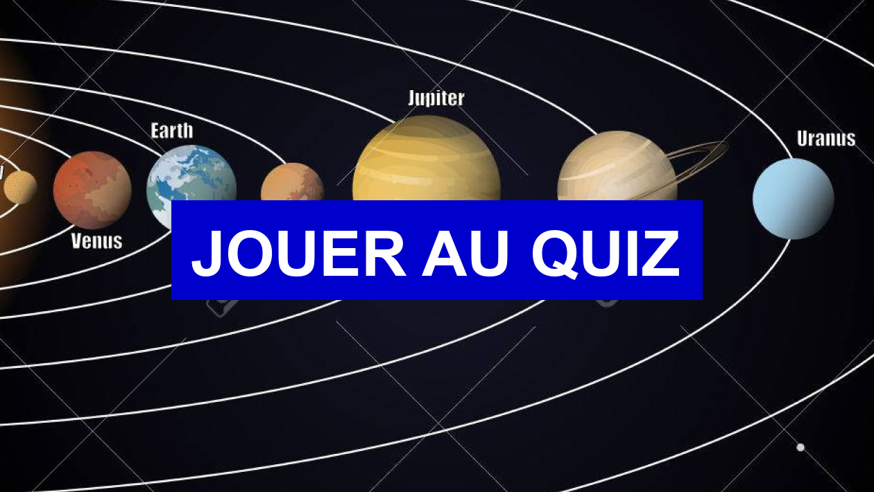 Quiz Trouve le nom des huit planètes de notre système solaire depuis le…